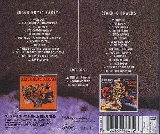 Beach Boys' Party!/Stack-O-Tracks, Beach Boys | CD (album) | Muziek ...