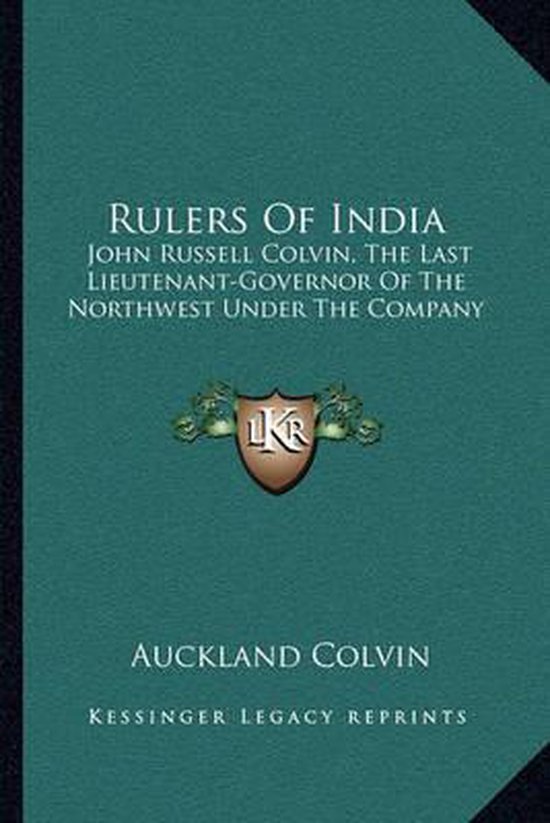 Rulers of India, Sir Auckland Colvin | 9781163266458 | Boeken | bol.com