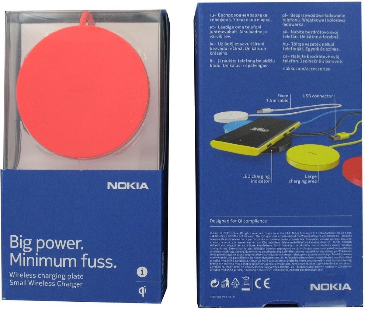 Nokia Draadloze QI oplader DT-601 - rood | bol.com