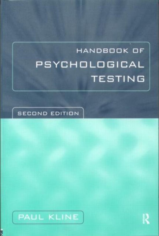 Handbook Of Psychological Testing 9780415211581 Paul Kline Boeken handbook-of-psychological-testing-9780415211581-paul-kline-boeken