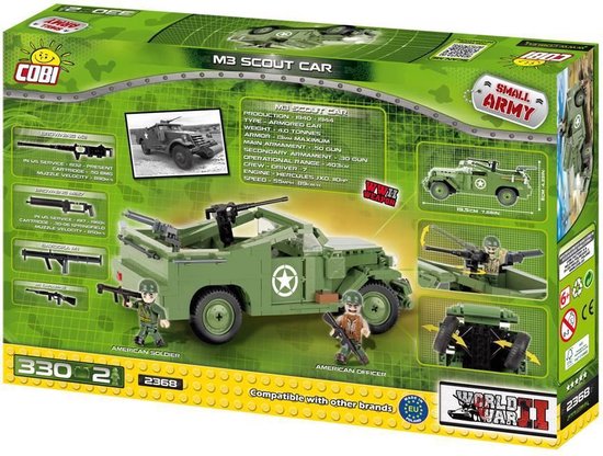 Cobi 330 PCS SMALL ARMY /2368/ M3 SCOUT CAR | bol