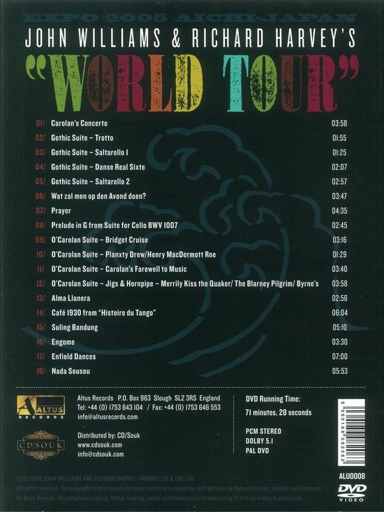 John Williams & Richard Harvey - Message To The Future - World Tour ...