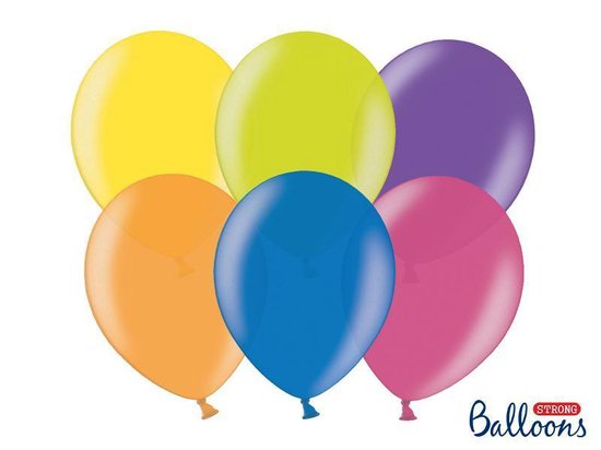 1e klas metallic ballonnen gekleurd 100 stuks | bol