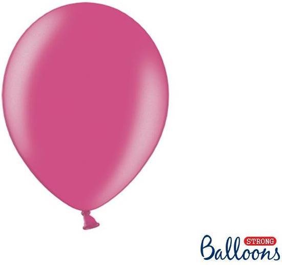 """Strong Ballonnen 27cm, Metallic Hot roze (1 zakje met 10 stuks)""" | bol