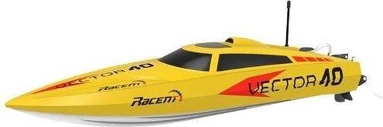 RC speedboot Volantex Vector 40 brushed 2.4GHZ geel RTR | bol.com