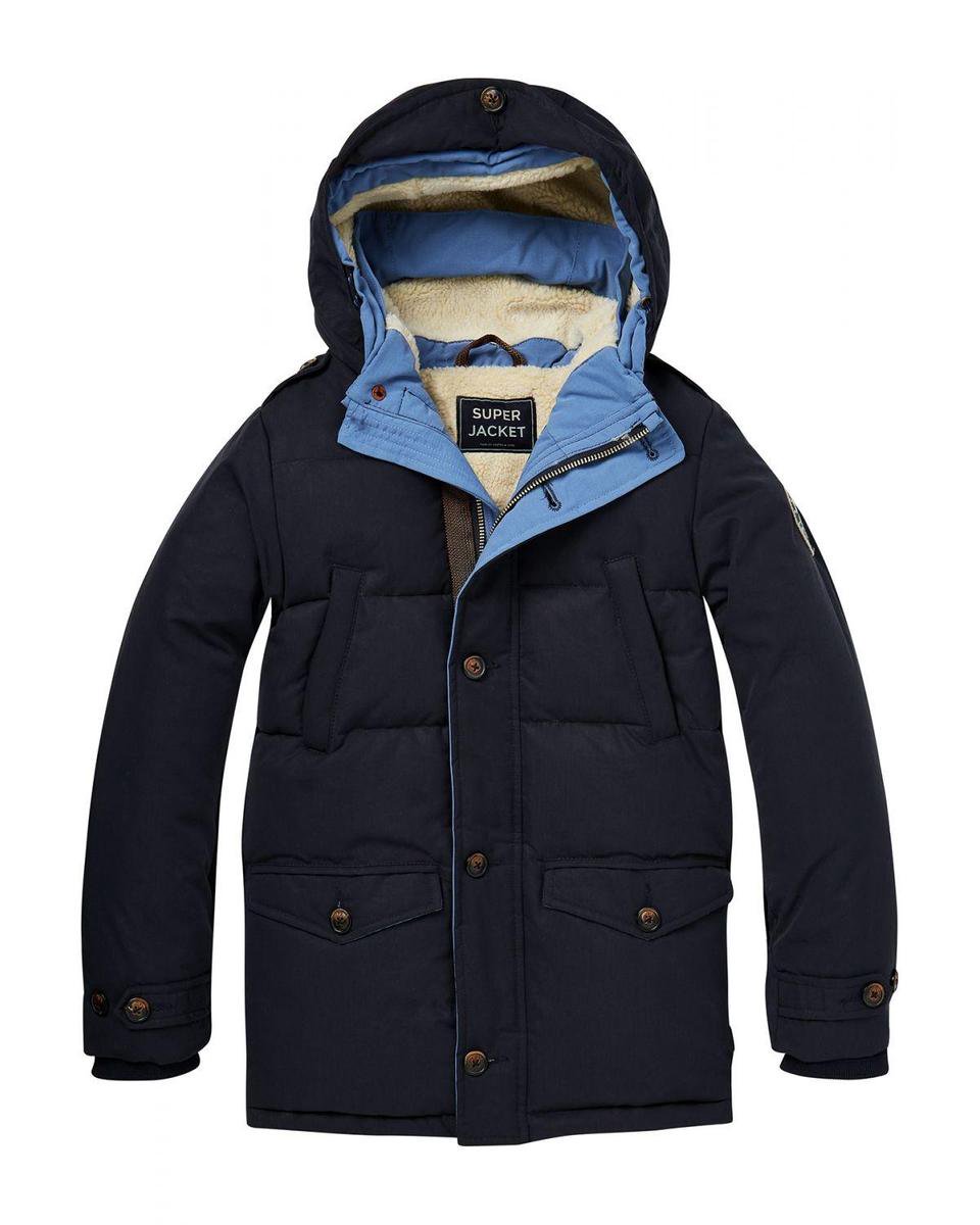 Scotch Shrunk Mannen jacks Scotch Shrunk Quilted jacket with hood ...