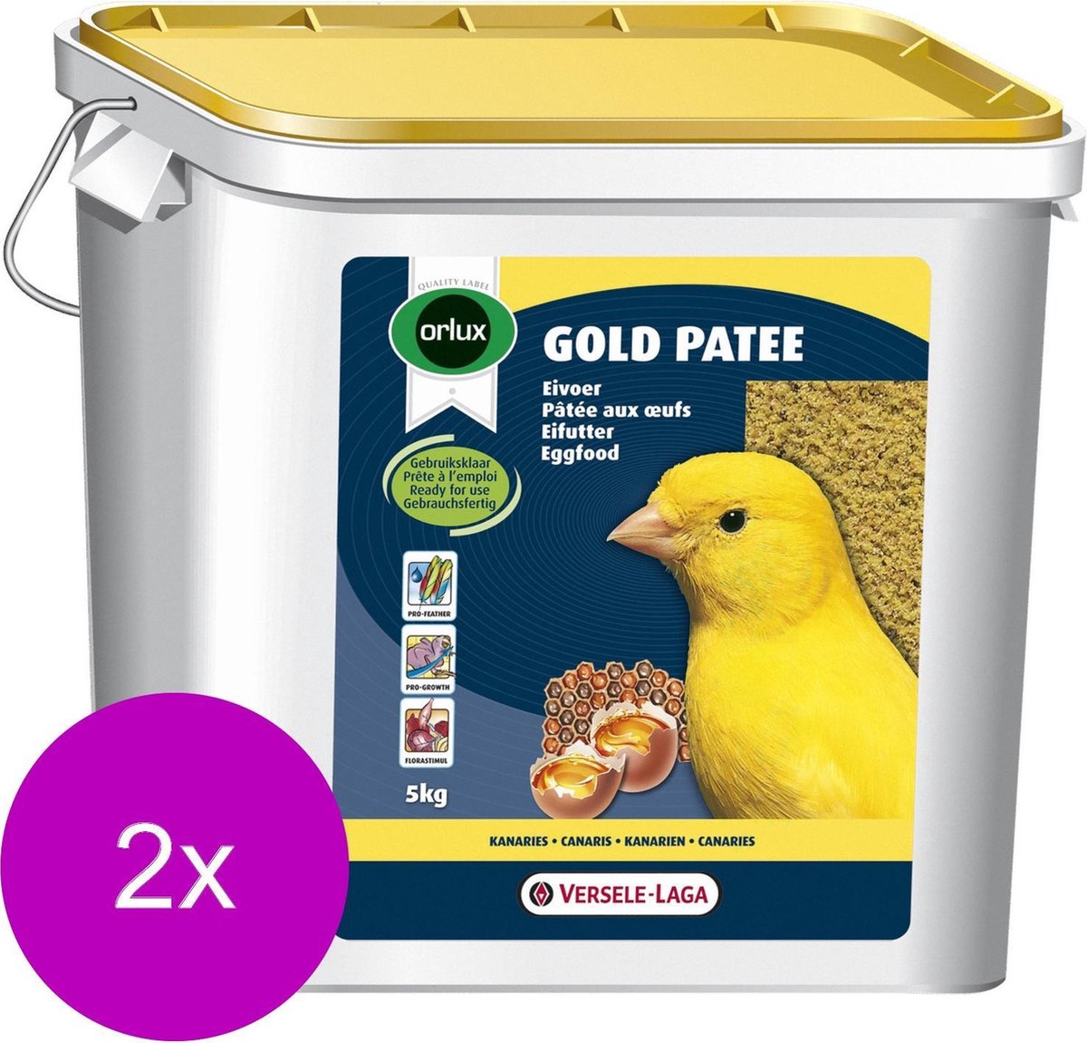 Versele-Laga Orlux Gold Patee Geel - Vogelvoer - 2 x 5 kg | bol