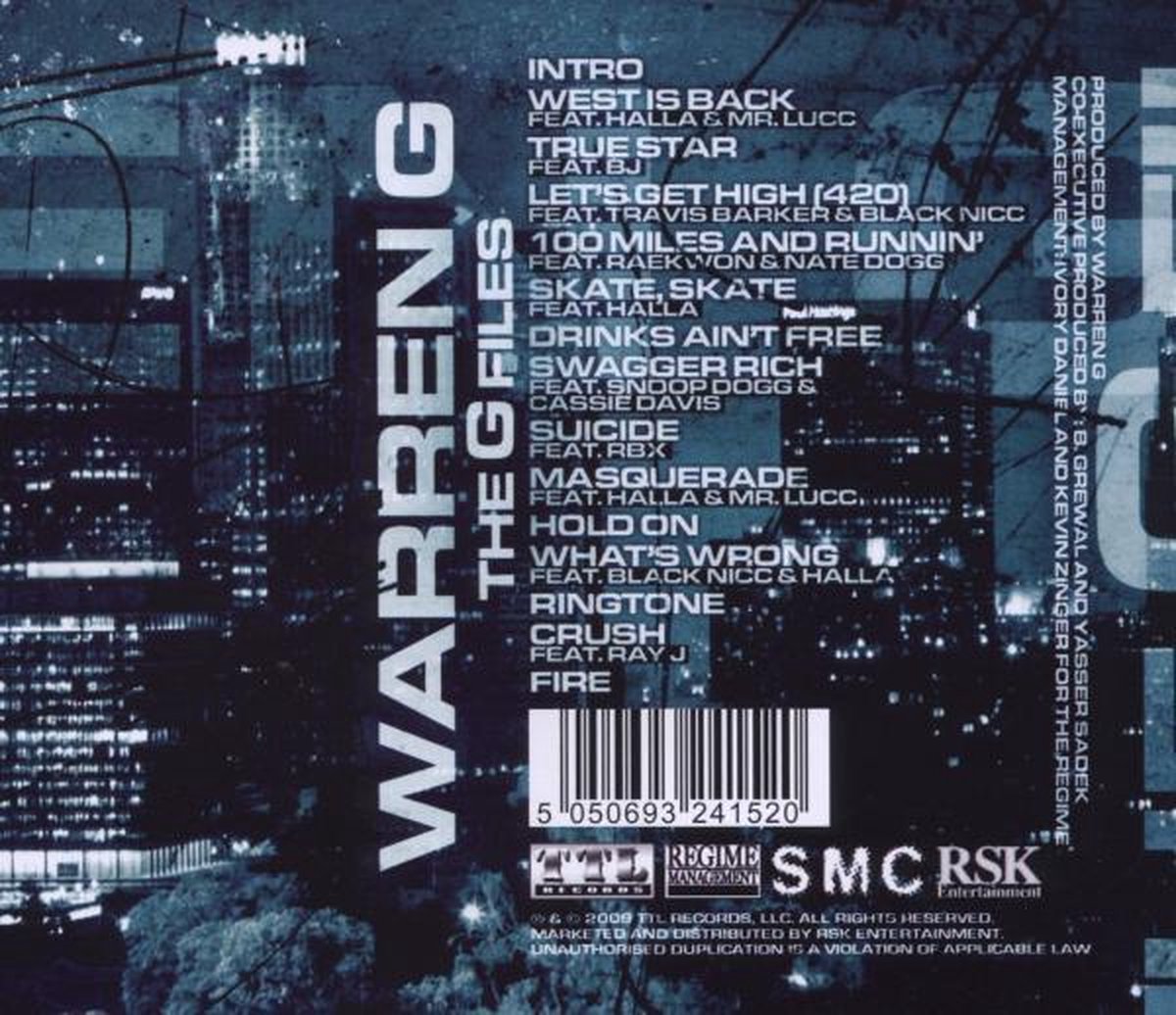 G-Files, Warren G | CD (album) | Muziek | bol