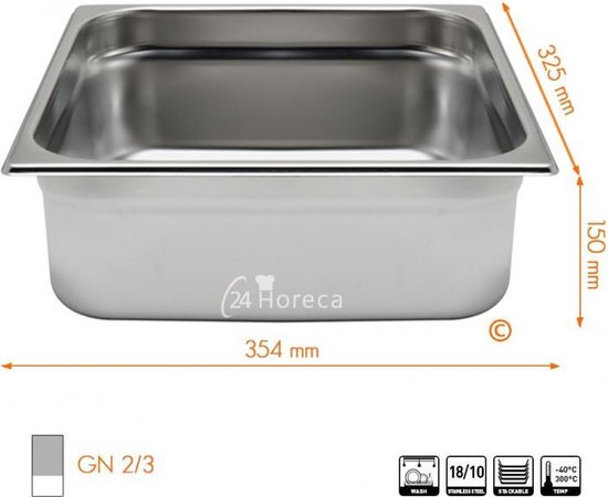 Gastronormbak Profi Line 2/3 150mm | bol.com