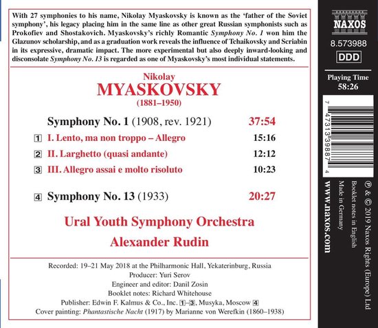 Alexander Rudin & Ural Youth Symphony Orchestra - Myaskovsky ...