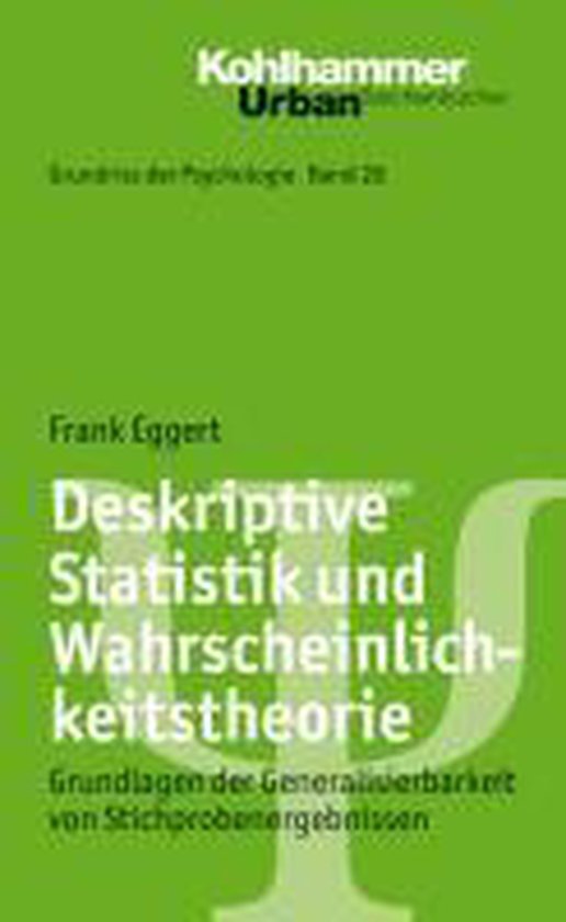 Deskriptive Statistik Und Wahrscheinlichkeitstheorie, Frank Eggert ...