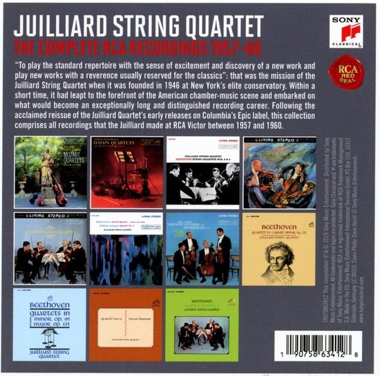 Complete Rca Recordings, Juilliard String Quartet | Muziek | bol