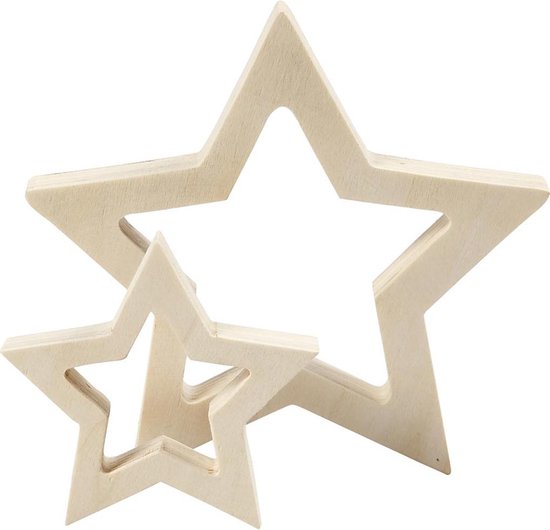 Sterren d: 9+16 cm dikte 20 mm triplex 2stuks | bol.com