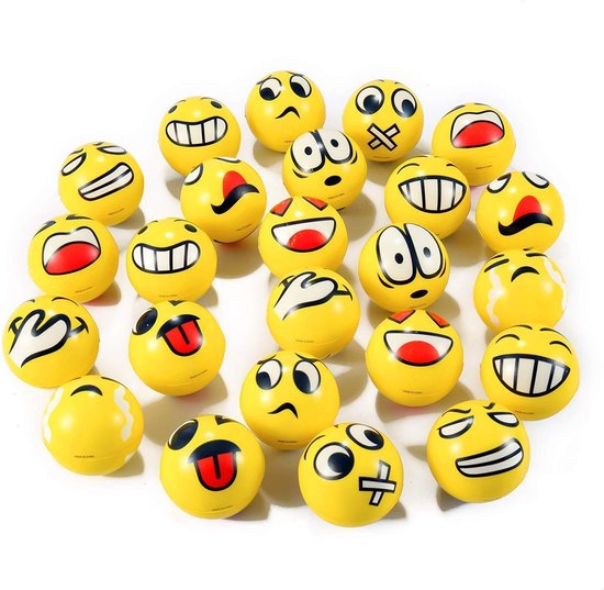 Emoji Stressbal - 3 Stuks - Medium Density - Smiley | bol