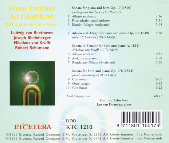 Paul Van Zelm & Leo Van Doeselaar - From Fanfare To Cantilena: 19th ...