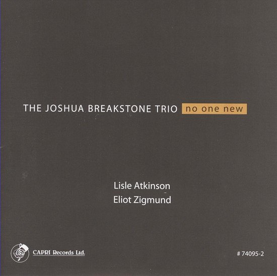 No One New, Joshua Breakstone | CD (album) | Muziek | bol
