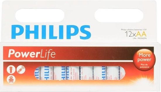 Philips Powerlife Alkaline Aa Batterijen 12 Stuks | bol.com