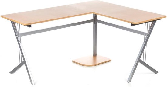 hjh office Pollux - Bureau - Hoekbureau - Beuken / zilver | bol.com