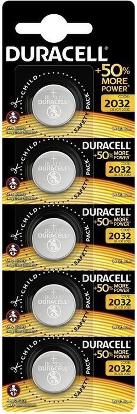 5 stuks Duracell CR2032 3volt knoopcel batterijen | bol