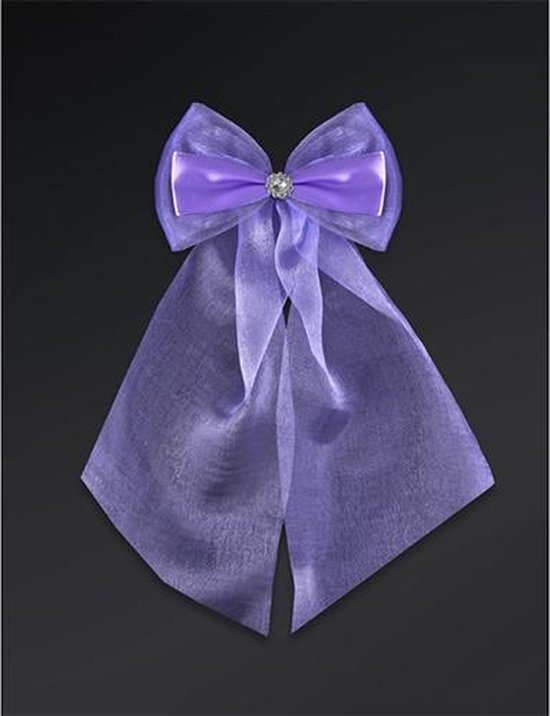 Tule strik paars steentje (2st) | bol.com