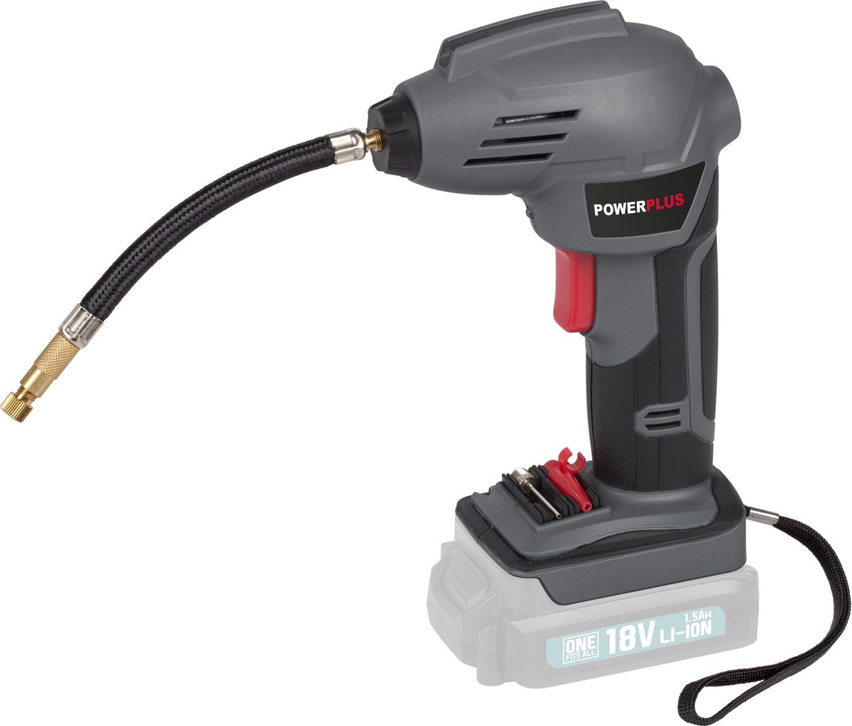 Powerplus POWEB5010 Accu compressor - 18V - Excl. accu en lader | bol.com