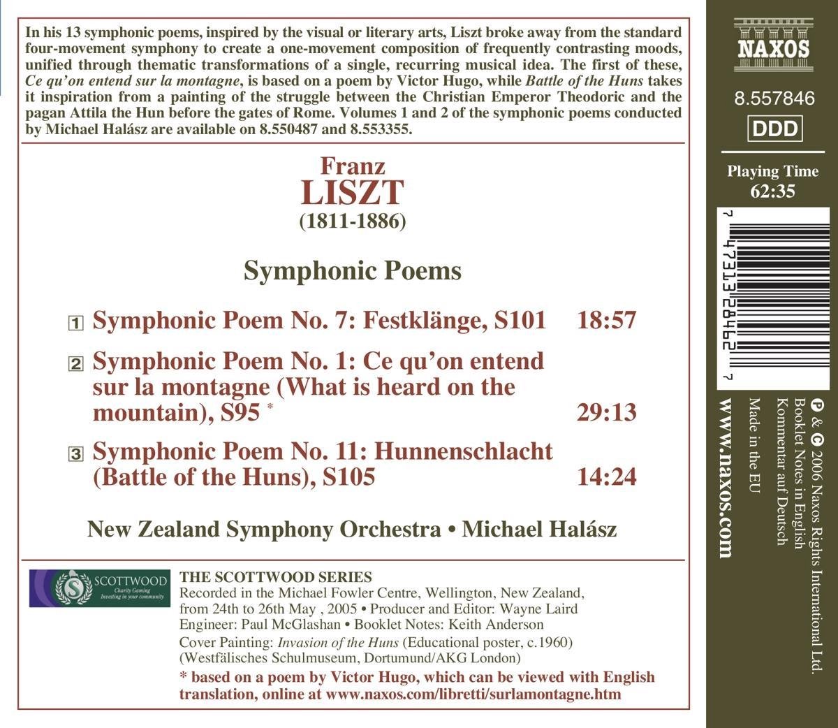 New Zealand Symphony Orchestra, Michael Halász - Liszt: Symphonic Poems ...