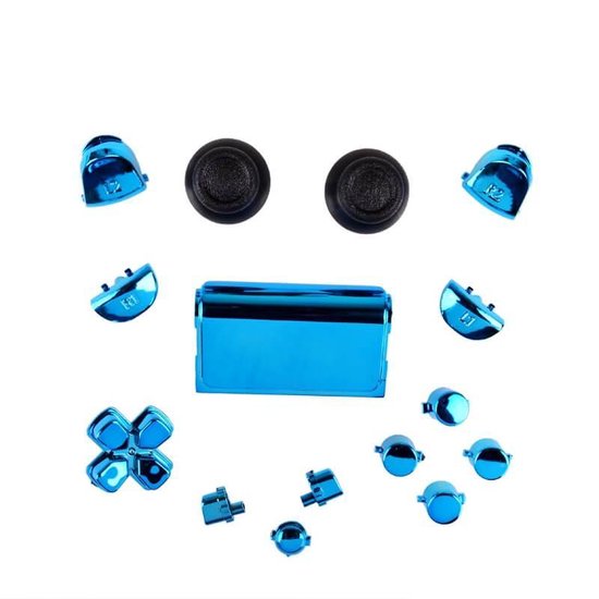 PS4 Controller Buttons Pro V1 Blauw Chrome | bol