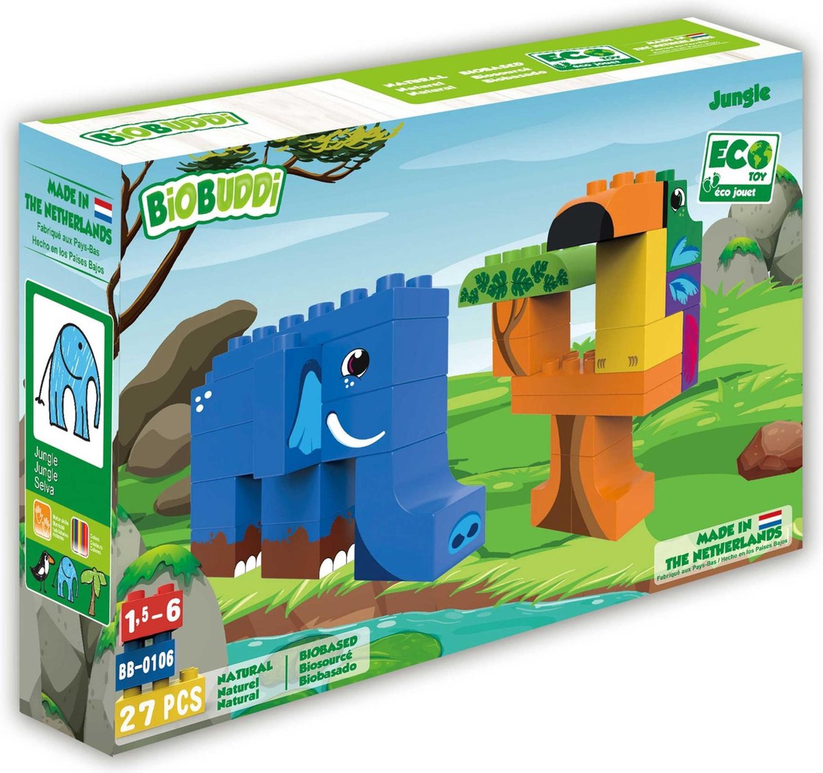 Biobuddi - Biobuddi Wildlife Jungle Bouwblokken Set 27 st | bol.com