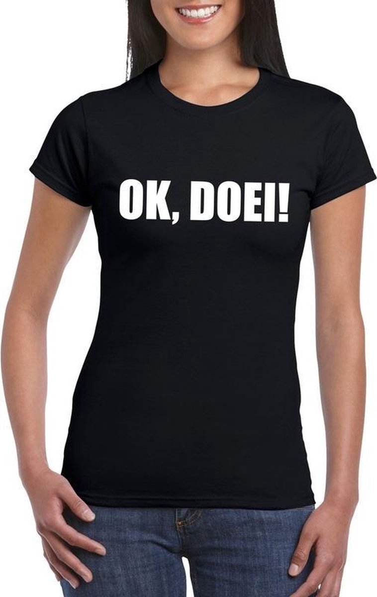 Ok Doei dames shirt zwart - Dames feest t-shirts L | bol.com