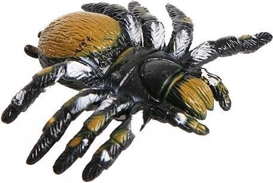 Plastic knijpdier gele spin 10 cm | bol