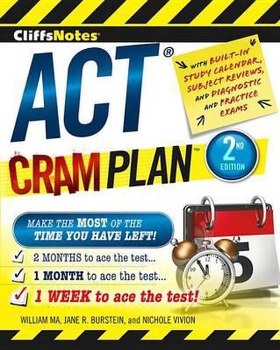 Cliffsnotes ACT Cram Plan | 9780544227262 | Jane R Burstein | Boeken ...