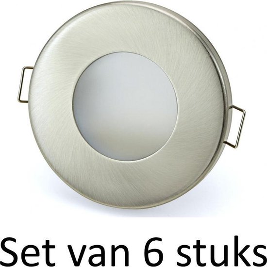 Dimbare Led 4w Gu10 Inbouwspot Zilver Mat Rond Extra Warm Wit Set