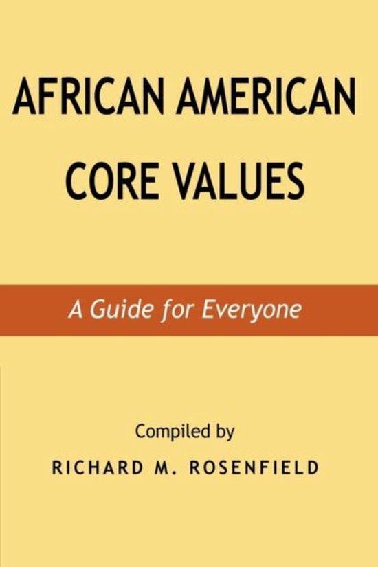 African American Core Values, Richard Rosenfield | 9780595486359 ...