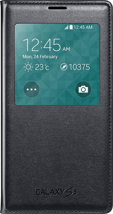 Samsung Galaxy S5/S5 Neo S-View Cover Black | bol