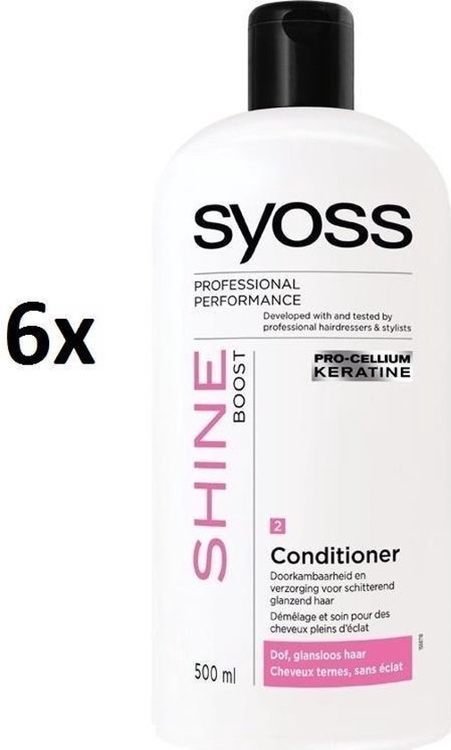 Syoss Conditioner Shine Boost 500 ml 6 stuks Voordeelverpakking | bol.com