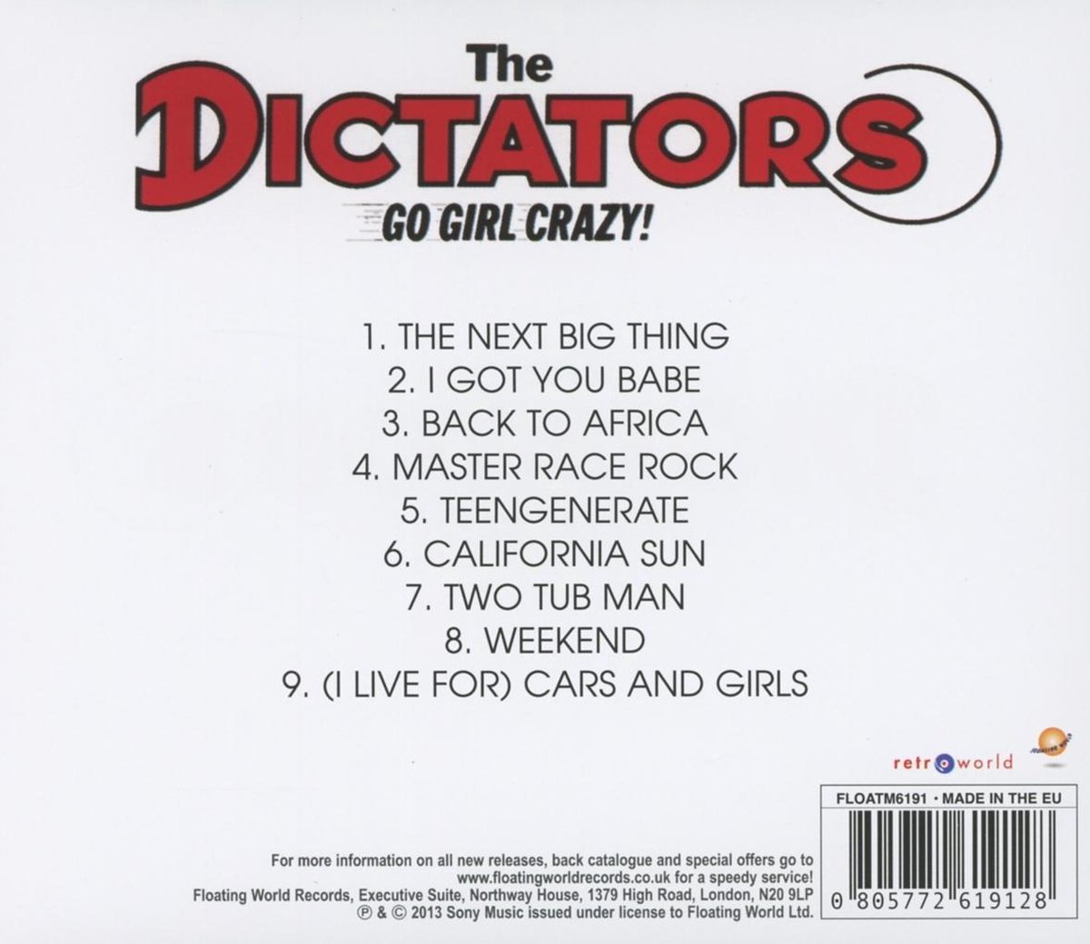 Go Girl Crazy!, The Dictators | CD (album) | Muziek | bol.com