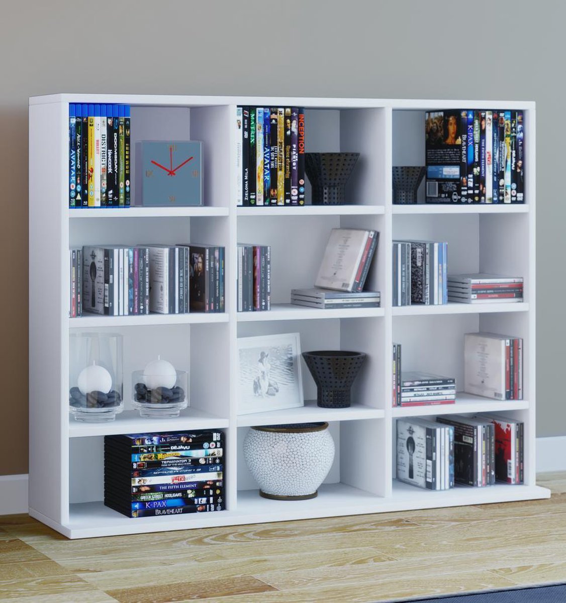 bol.com | Vcm CD DVD kast open vakkenkast Megosa mini wit