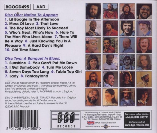 A Notice To Appear/Banquet In Blues, John Mayall | Muziek | bol