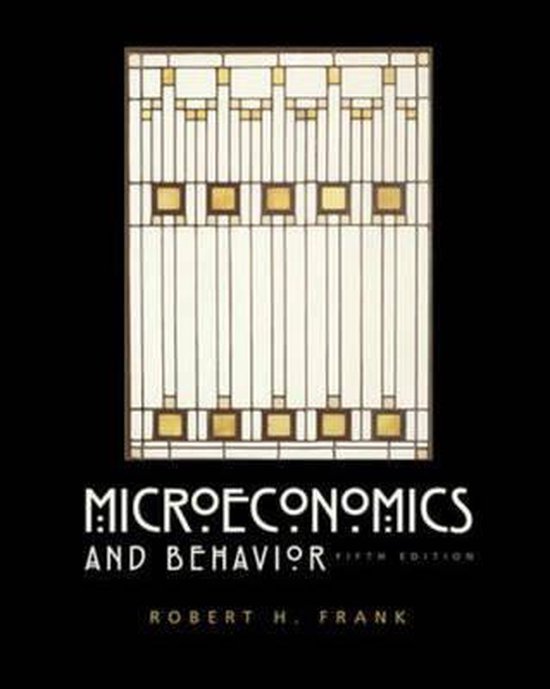 Microeconomics and Behavior, Robert H. Frank | 9780071194617 | Boeken | bol