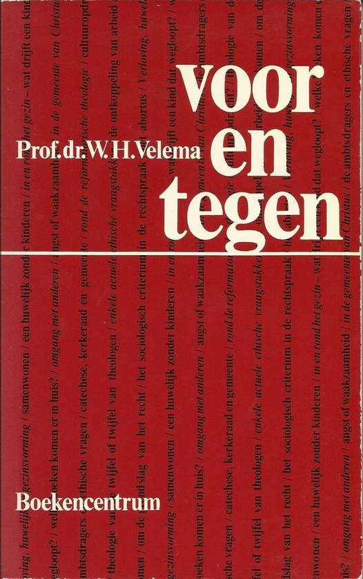 Voor en tegen, Gerry Velema | 9789023917052 | Boeken | bol