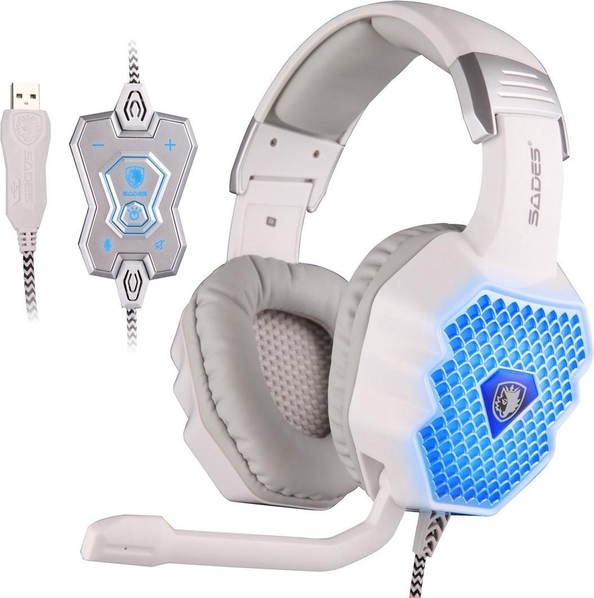 SADES A70 USB 7.1 Surround Sound Stereo Gaming Headset met Mic ...