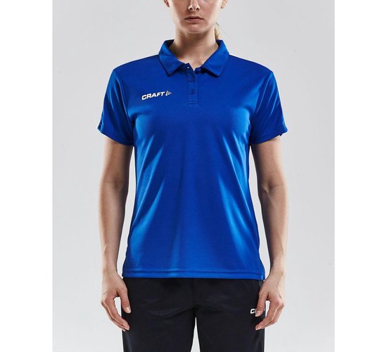 Craft Progress Polo Pique dames Sportpolo - Maat L - Vrouwen - blauw ...