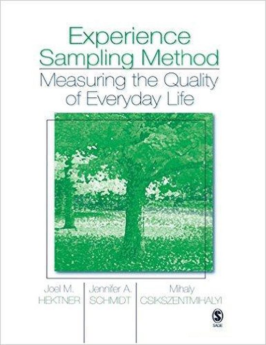Experience Sampling Method | 9781412949231 | Joel M. Hektner | Boeken ...