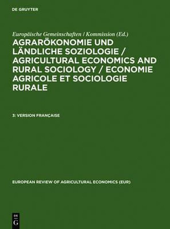European Review of Agricultural Economics (Eur)- Version Française ...