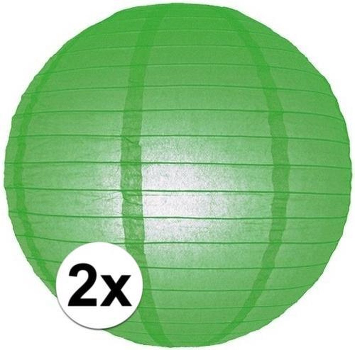 2x Luxe bol lampionnen groen 25 cm | bol.com