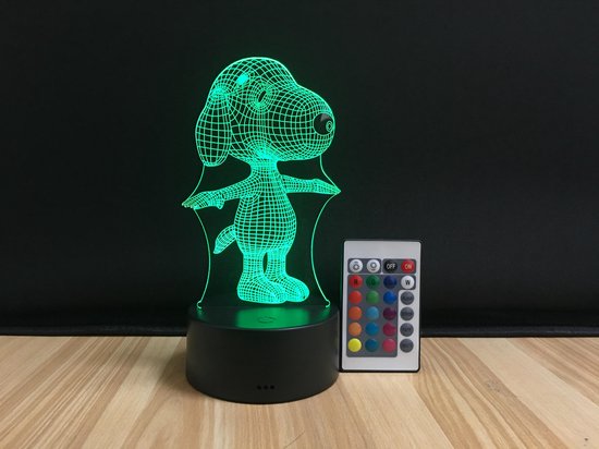 3D LED Creative Lamp Sign Snoopy - Complete Set | bol.com