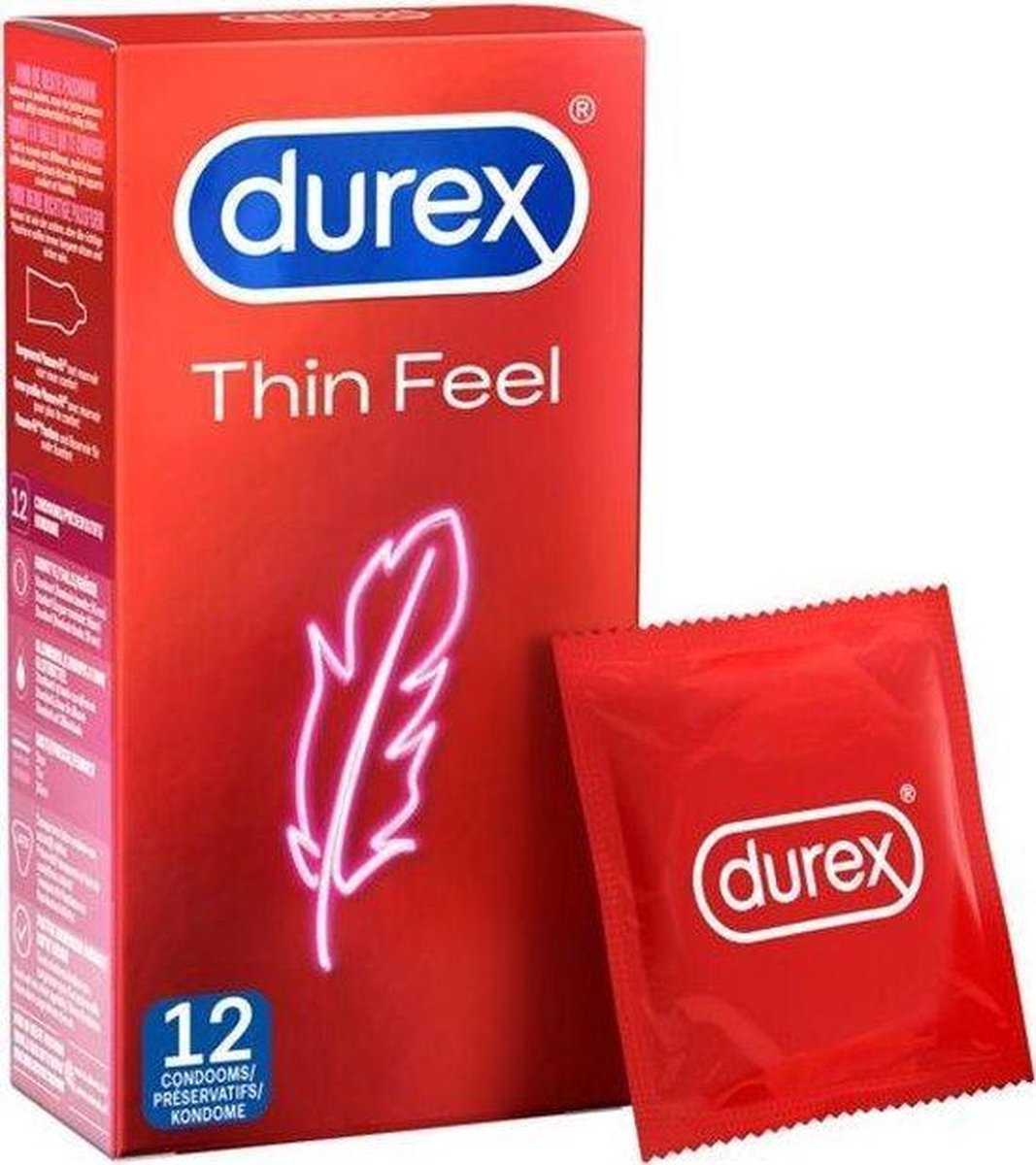 bol.com | Durex condooms Thin Feel - Red - 12 stuks