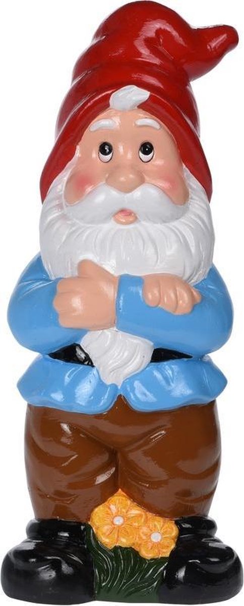 Set van 2x stuks tuinkabouters van 40 cm - met blauwe en rode muts ...