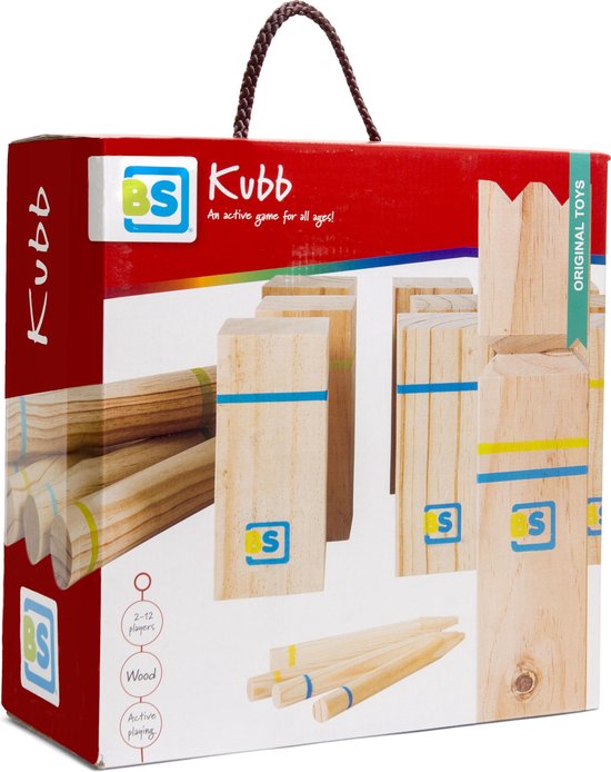 BS Toys Kubb Werpspel - Zweeds Spel - 2 tot 12 Spelers - Buitenspeelgoed van Vurenhout... | bol