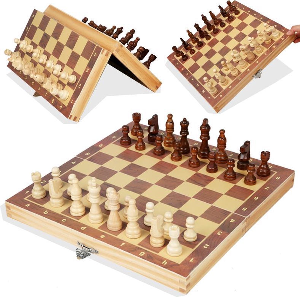 Alian Schaakbord - Schaakset - Schaken - Schaakspel - Houten Schaakspel ...